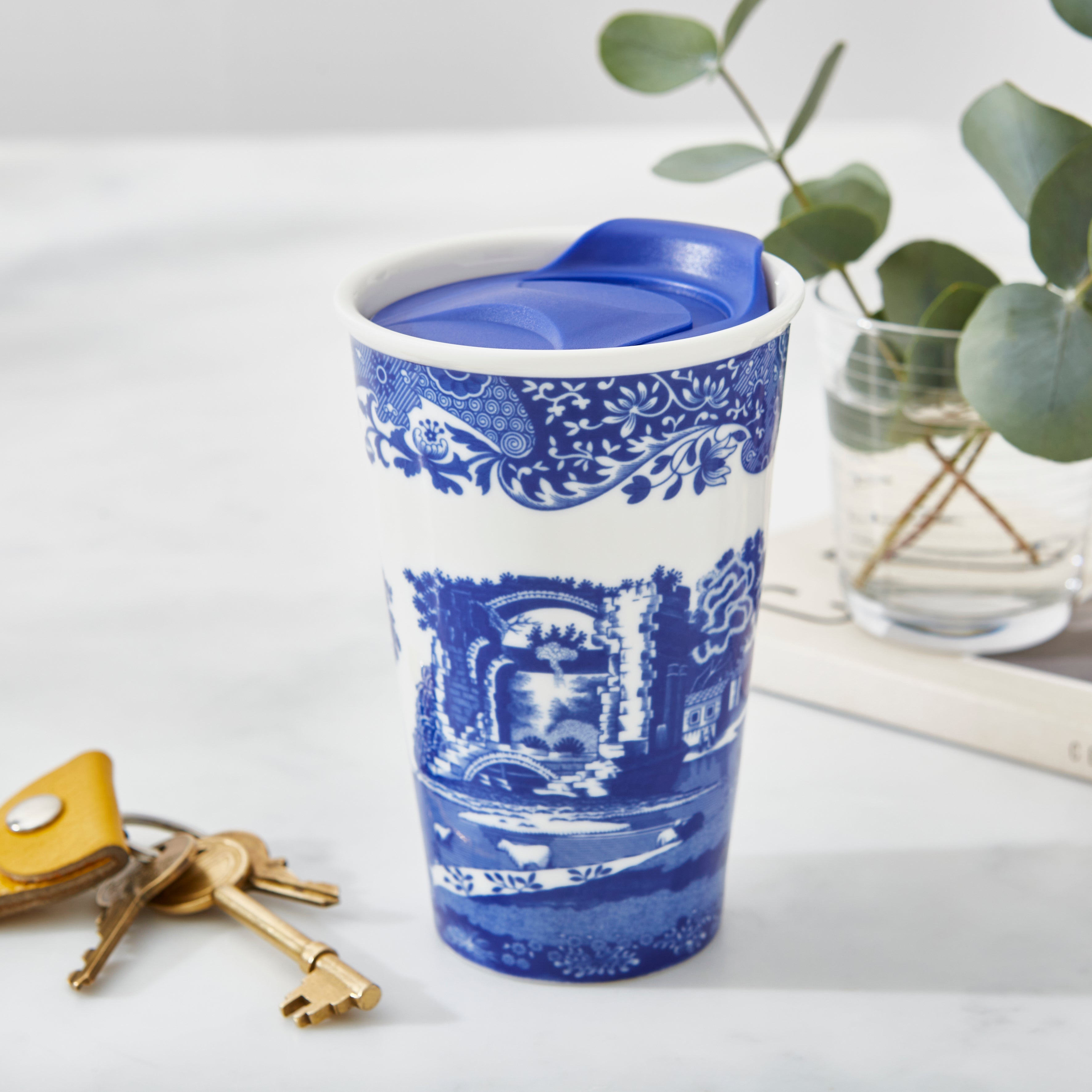 Spode Travel Mug Blue Italian 8 oz. – Wright's Market