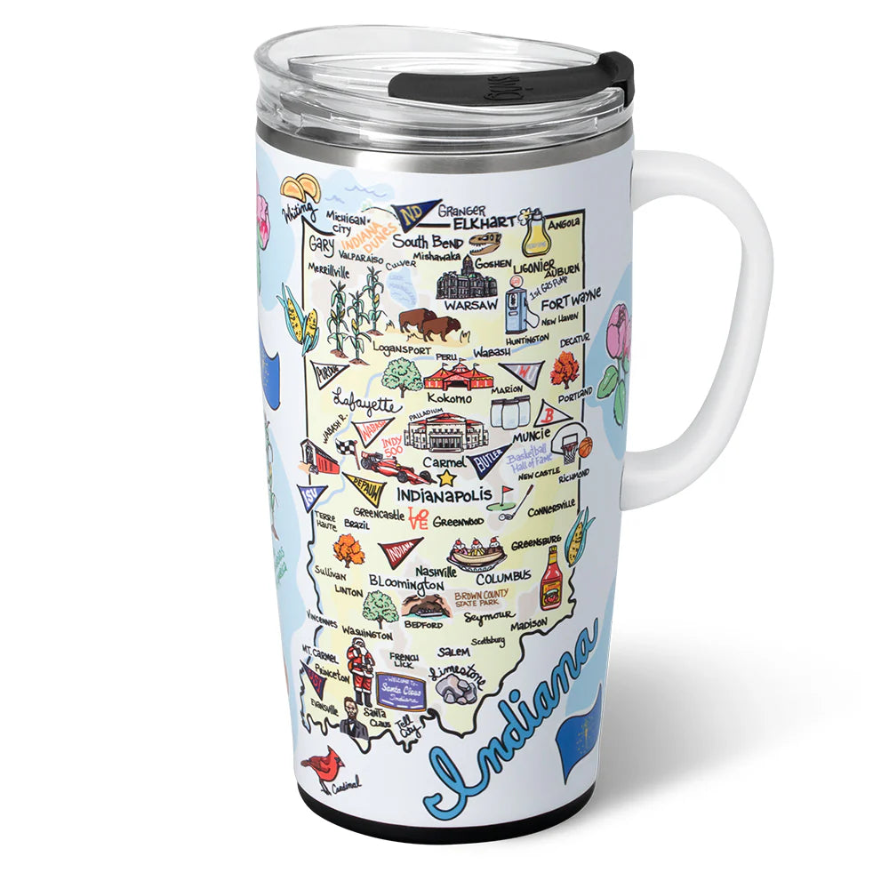 SWIG Indiana Travel Mug (22oz) | Insulated State Pride Drinkware ...