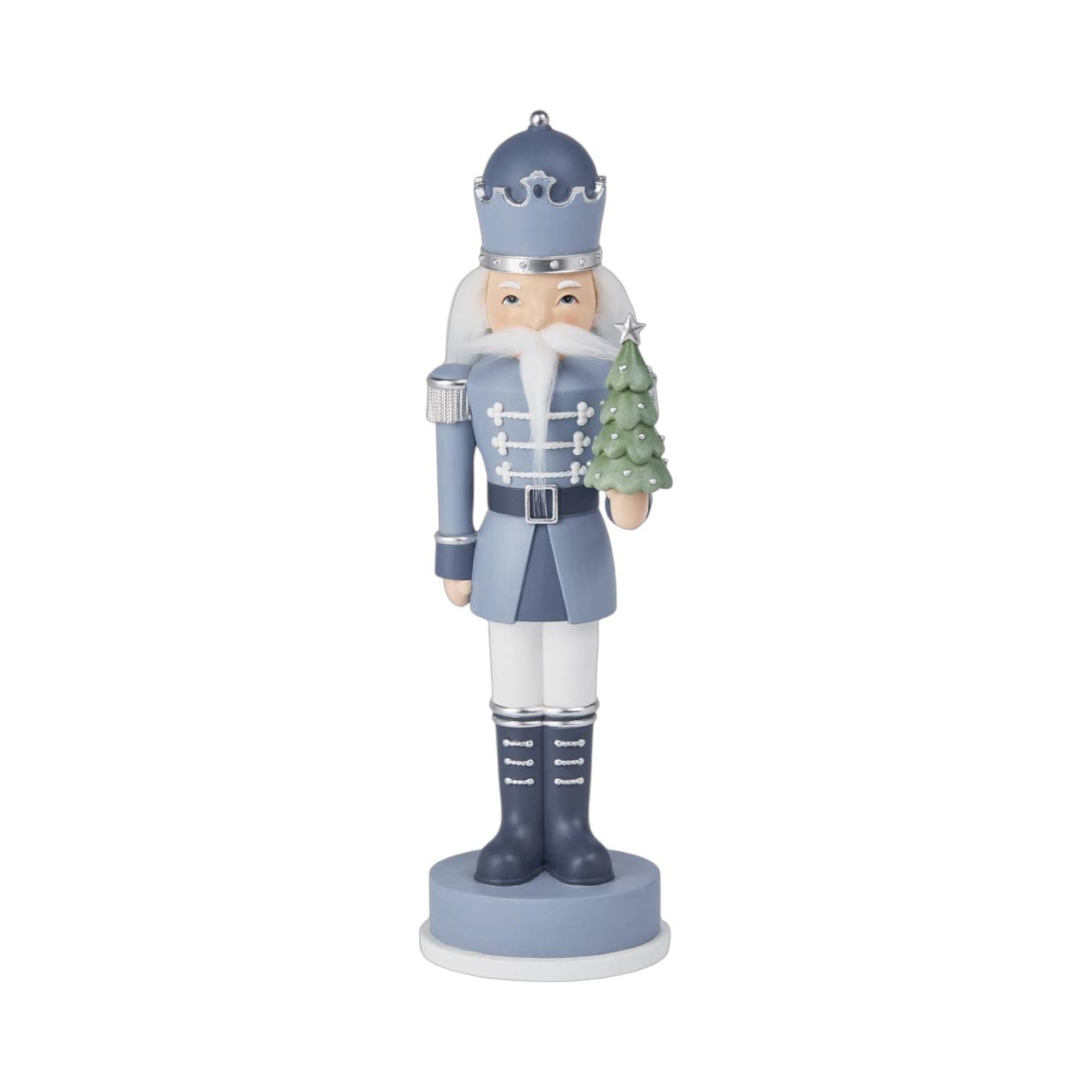 14" Blue Nutcracker with Tree – December Diamonds | Christmas Boutique ...